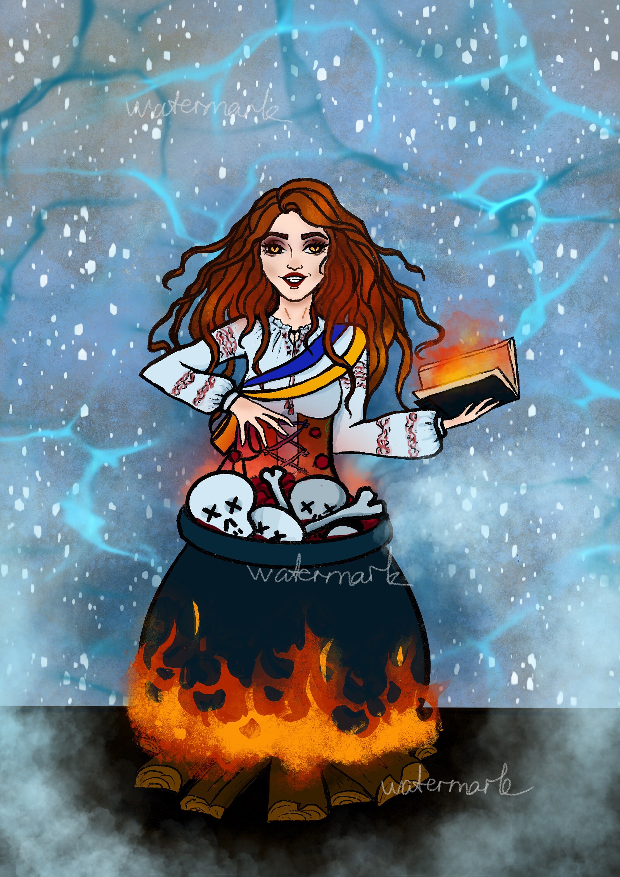 Konotop Witch Ukraine Painting, War in Ukraine Digital Art, Ukrainian ...