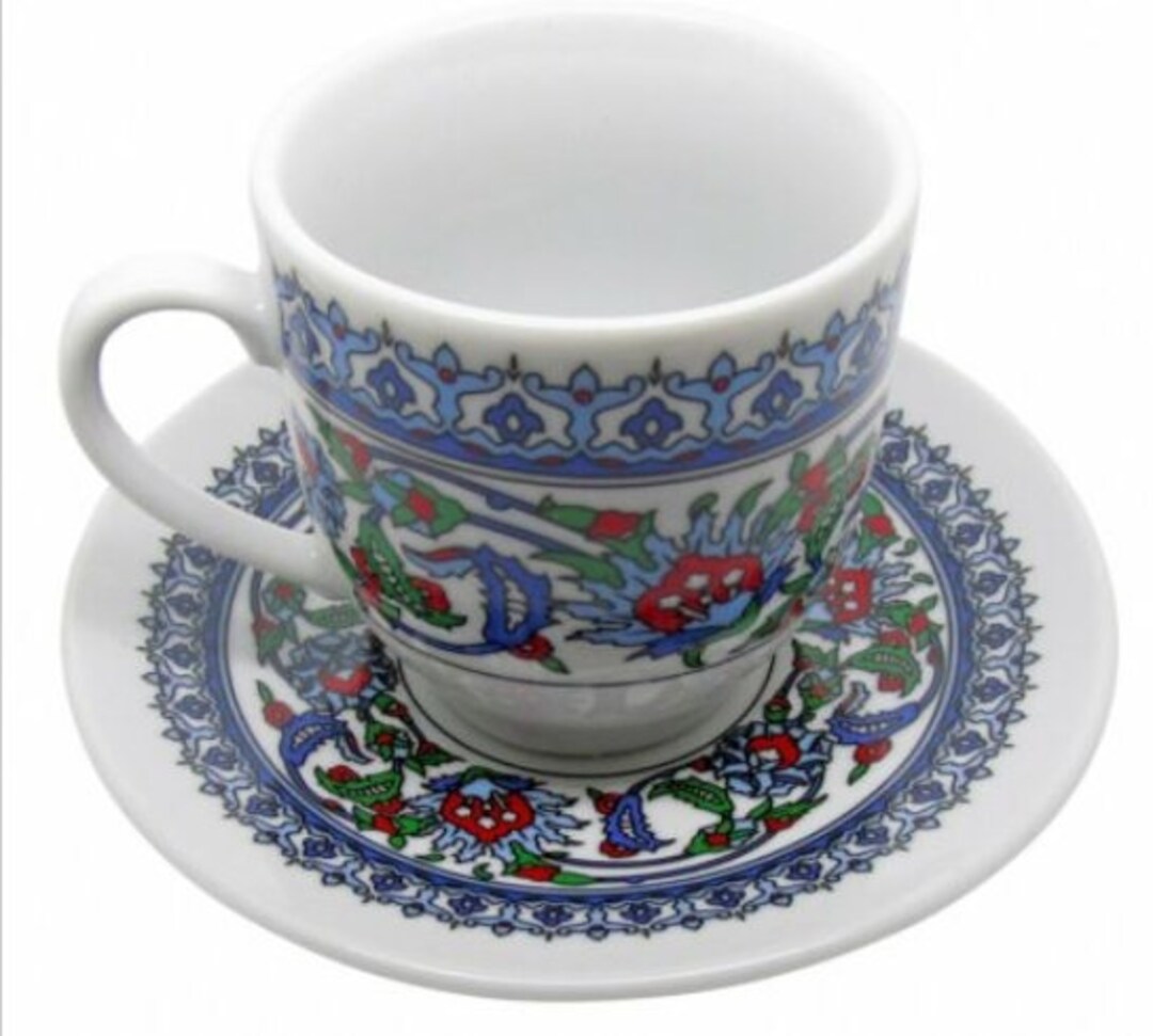 Turkish Coffee Cups and Saucer 1set 2 Piece-cup and Saucer Ottoman ...