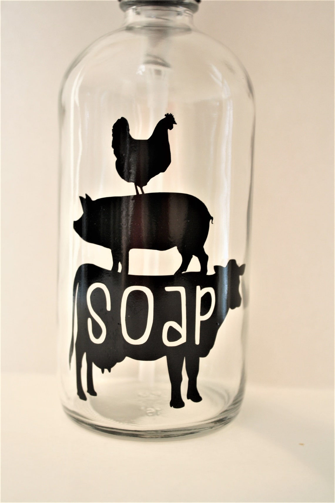 Farmhouse Soap Dispenser Hand Soap Dispenser cow Pig & - Etsy