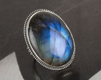 Large stone ring | Etsy