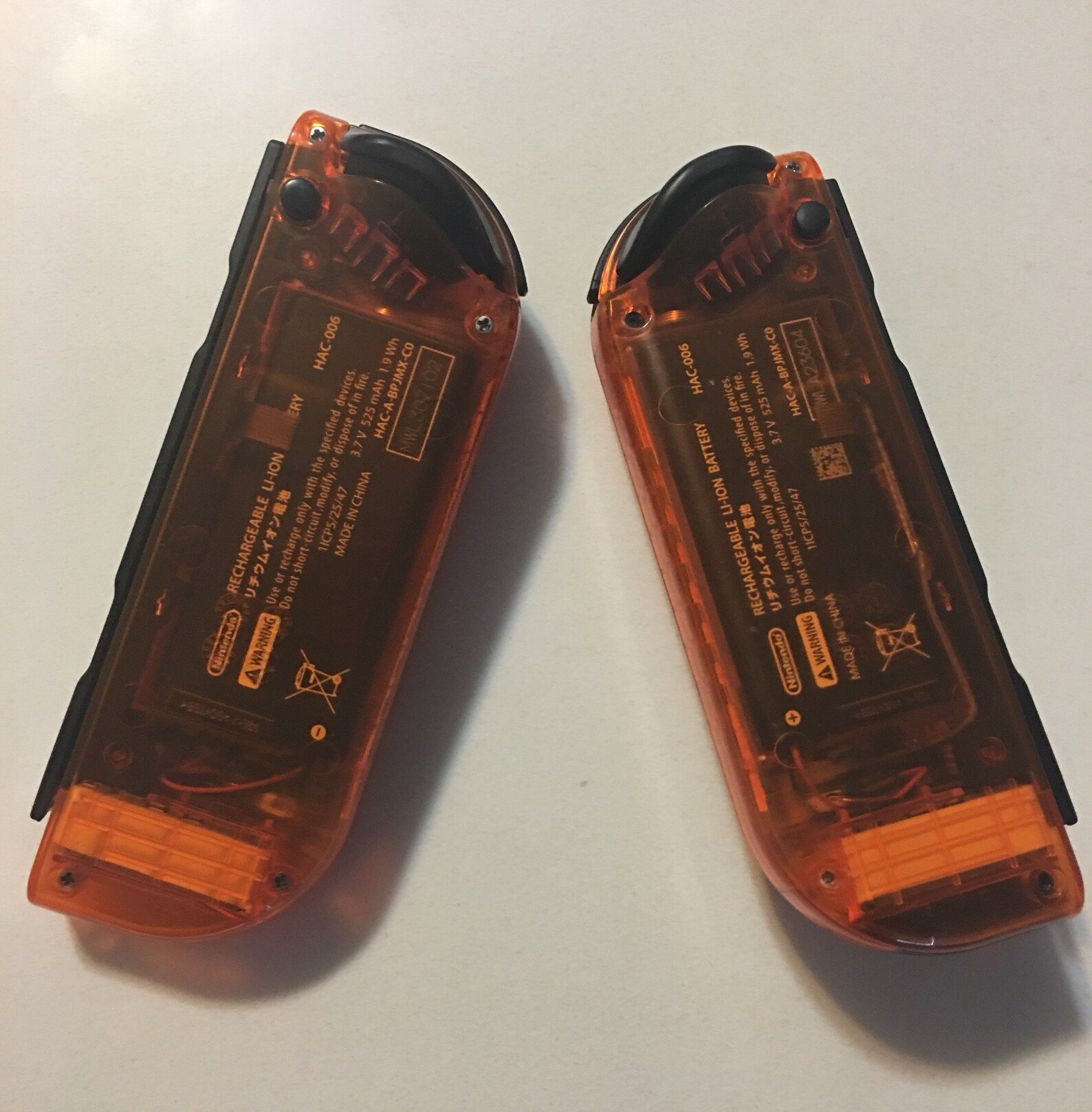 Nintendo Switch Custom Clear Transparent Fire Orange Joy-con | Etsy