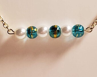 Bead and Dowel Chain Necklace | Etsy