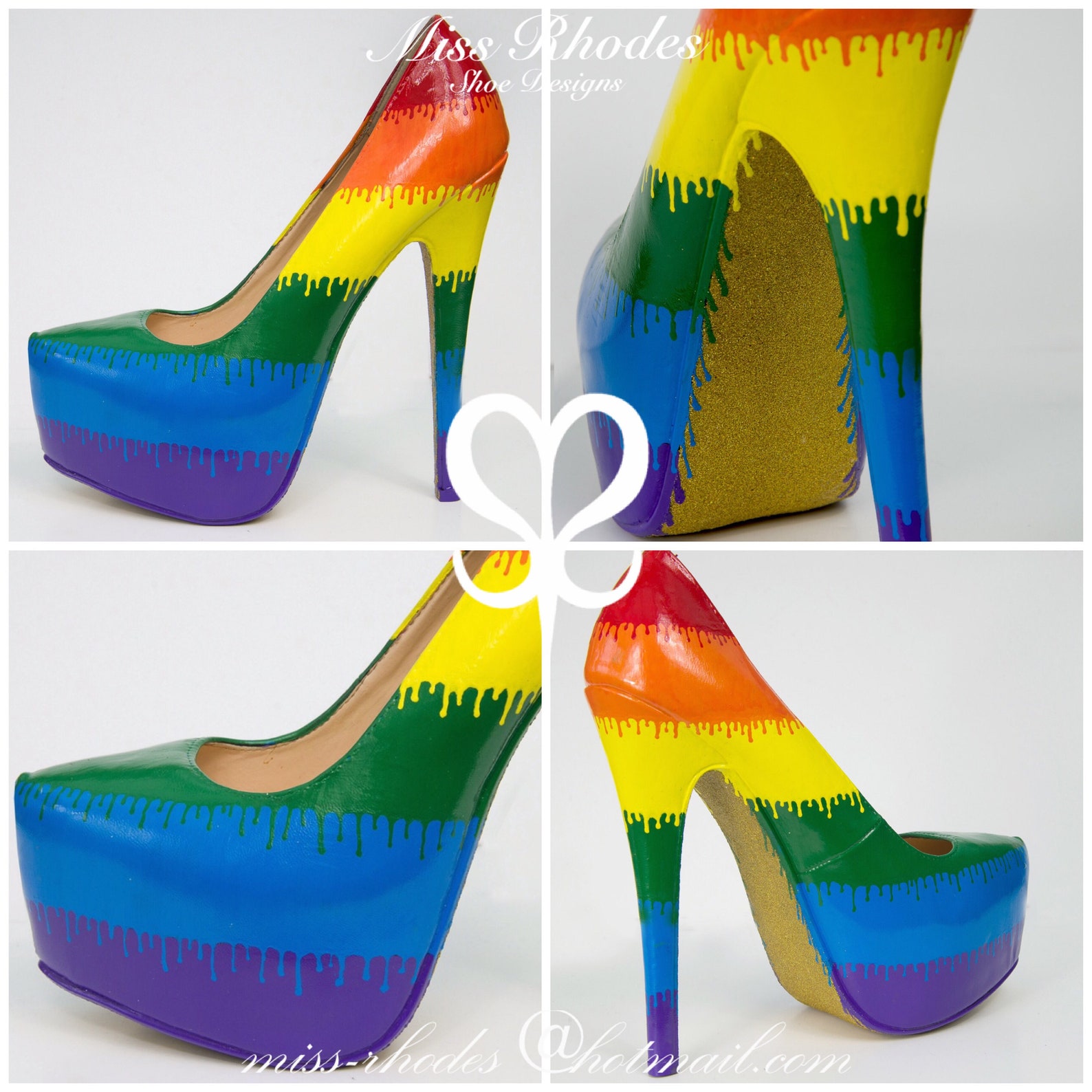 Ladies Womens Unisex LGBT Gay Pride Celebration Rainbow Shoes | Etsy Israel