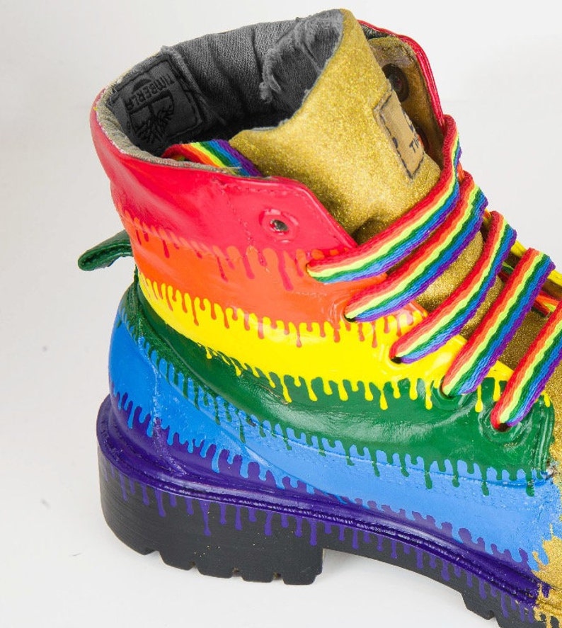 Ladies Mens Unisex Timberland Boots Rainbow Lgbt Gay Pride - Etsy