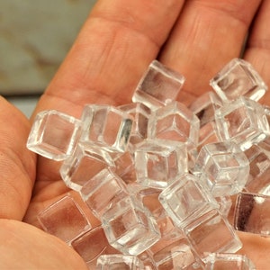 MINI ICE CUBES, Slime Ice Cubes, Clear Ice Cubes, Glass Clear Small Ice ...