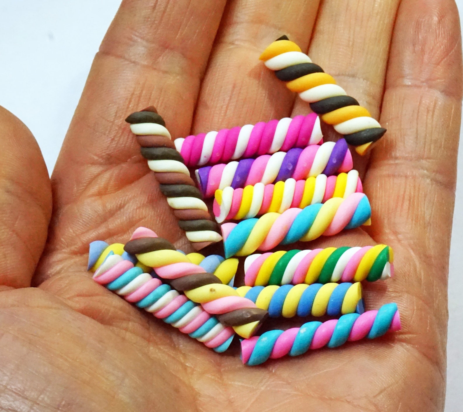COTTON CANDY STICKS Twisted Candy Diy Cabochons Craft - Etsy