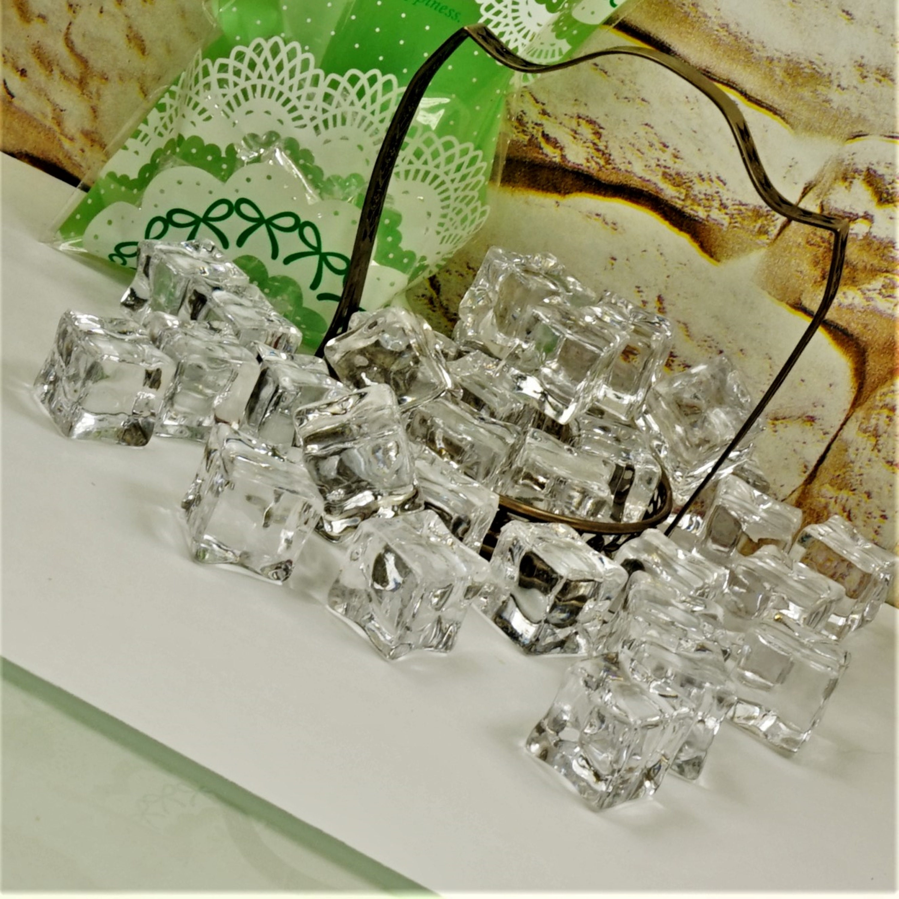 2 Cm CLEAR ICE CUBES Resin Cubes for Craft Small Gift Idea - Etsy UK