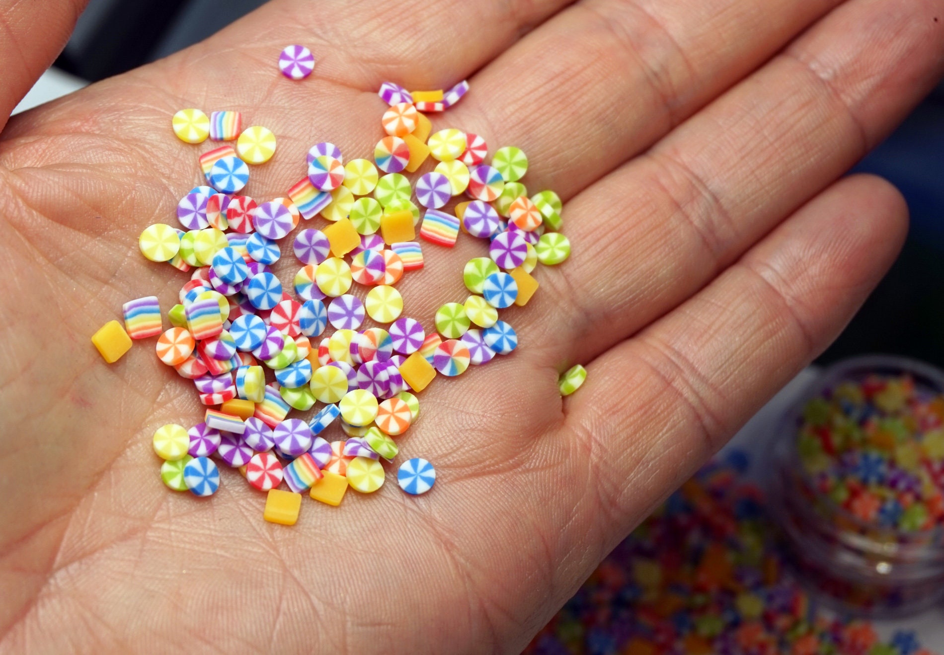 SPRINKLES of CANDIES for CRAFT Mixed Peppermint Candies Resin | Etsy