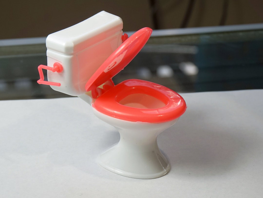 MOVABLE SEAT TOILET, Dollhouse Bathroom, Toilet Miniature, Small Gift ...
