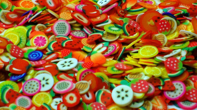 FRUIT FIMO SLICES Fimo Fruits Fimo Pieces Nail Fruit Charms - Etsy