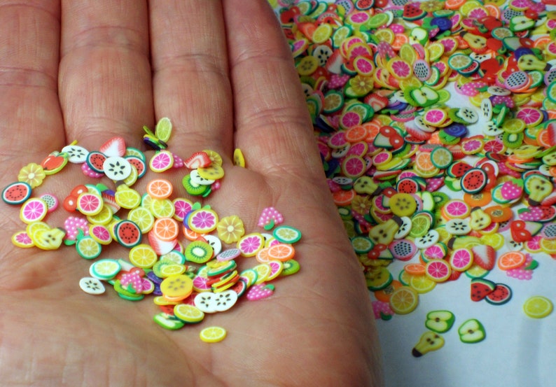 FRUIT FIMO SLICES 1000 Fimo Pieces in Gift Box Small Gift Idea for Her ...