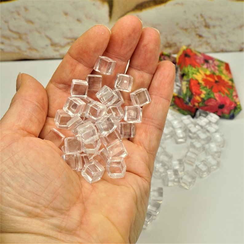 MINI ICE CUBES Slime Ice Cubes Clear Ice Cubes Glass Clear - Etsy