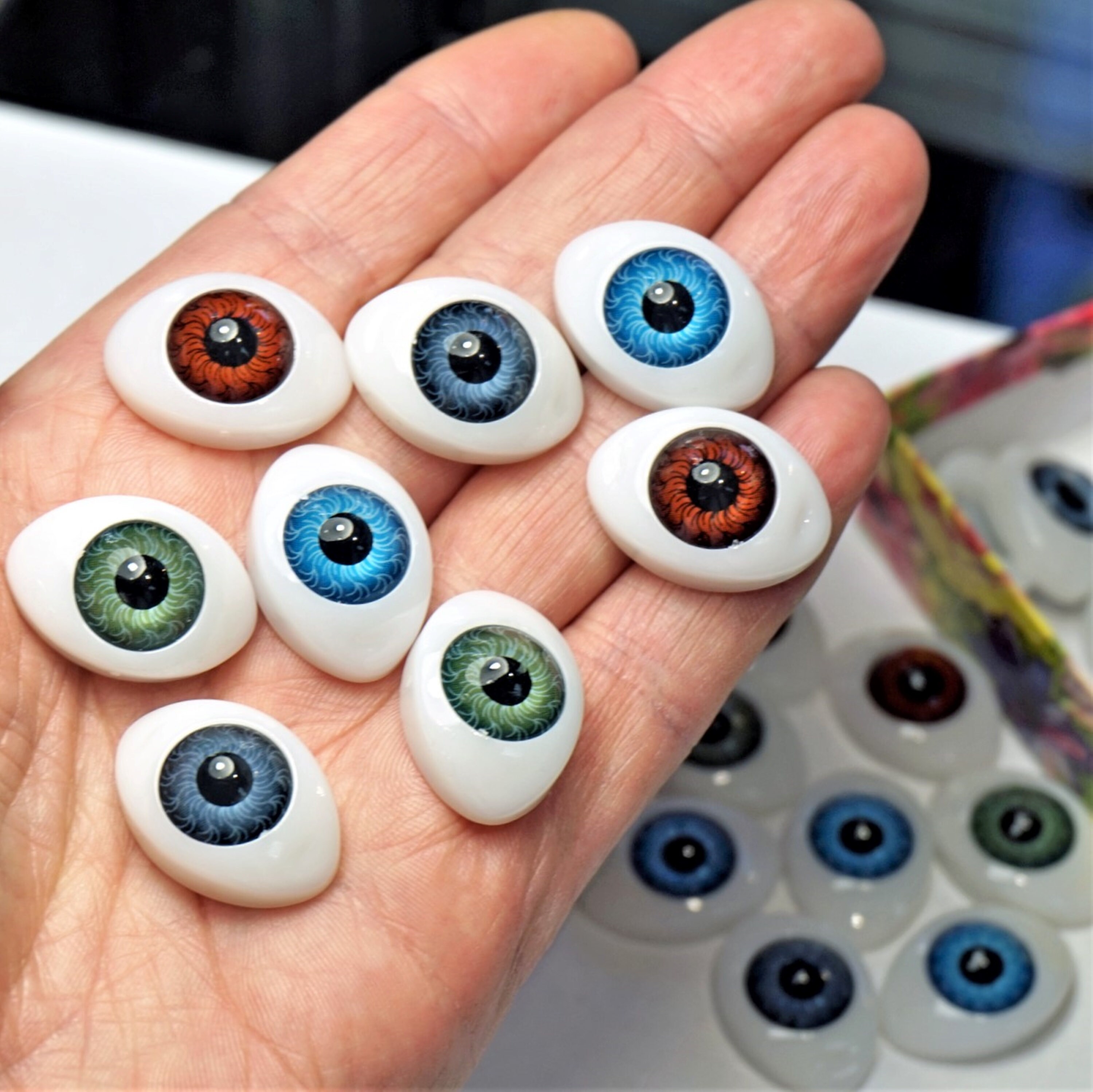 BIG OVAL EYES for Halloween Craft Doll Modeling 23 Mm Eyes - Etsy