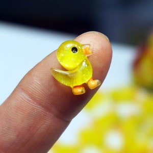 YELLOW DUCK CABOCHONS Flatback, Slime Charms, Mini Ducks, Nail Charms ...
