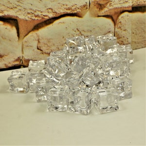 2 Cm CLEAR ICE CUBES, Resin Cubes for Craft, Small Gift Idea for Kids ...