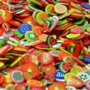 FRUIT FIMO SLICES Fimo Fruits Fimo Pieces Nail Fruit Charms Fruit Slime ...