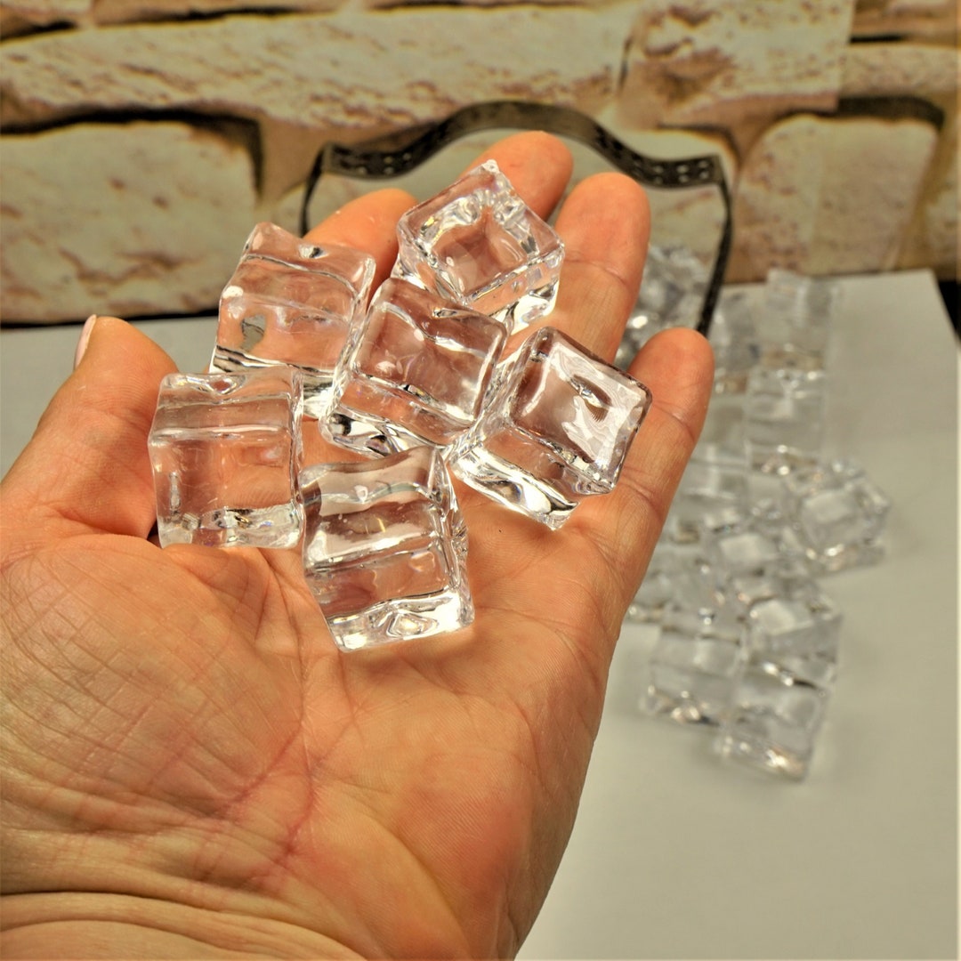 2 Cm CLEAR ICE CUBES, Resin Cubes for Craft, Small Gift Idea for Kids ...