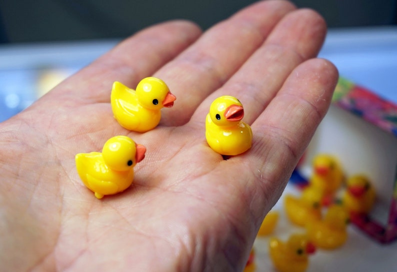 MINI DUCKIES 16mm Tiny Miniature DUCKY Dollhouse Duck 3d | Etsy