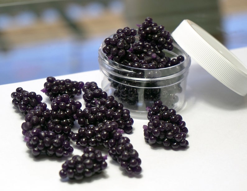 MINI GRAPES for CRAFT Clear Slime Charms Lifelike Purple | Etsy