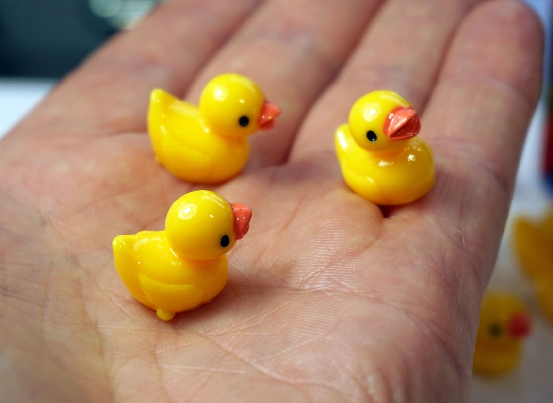 MINI DUCKIES 16mm Tiny Miniature DUCKY Dollhouse Duck 3d - Etsy
