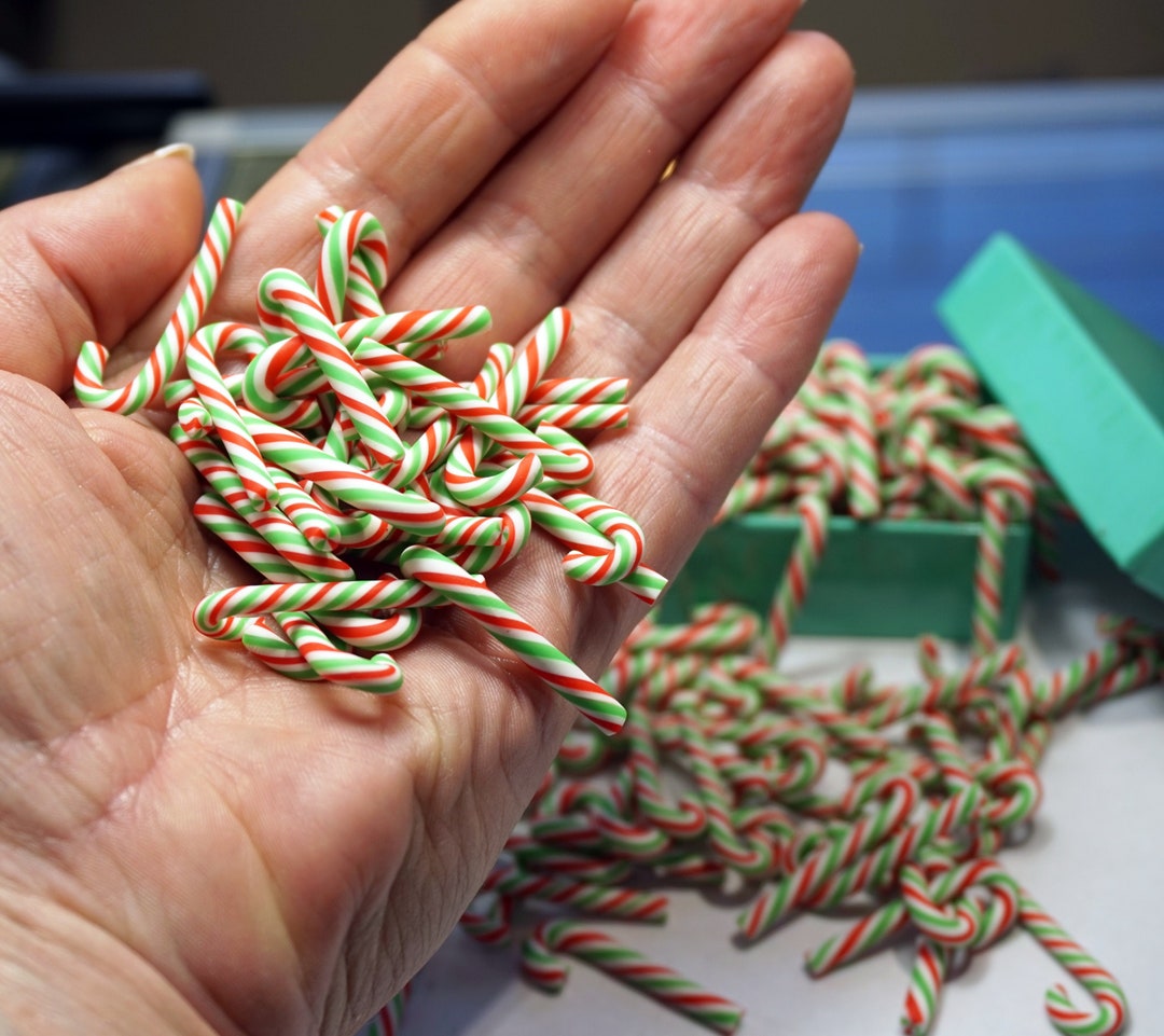 Miniature Candy Canes, 10-piece Dollhouse Christmas Sweets Set - Etsy