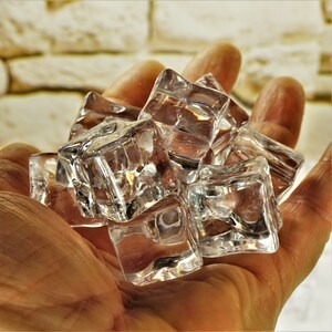 2 Cm CLEAR ICE CUBES, Resin Cubes for Craft, Small Gift Idea for Kids ...