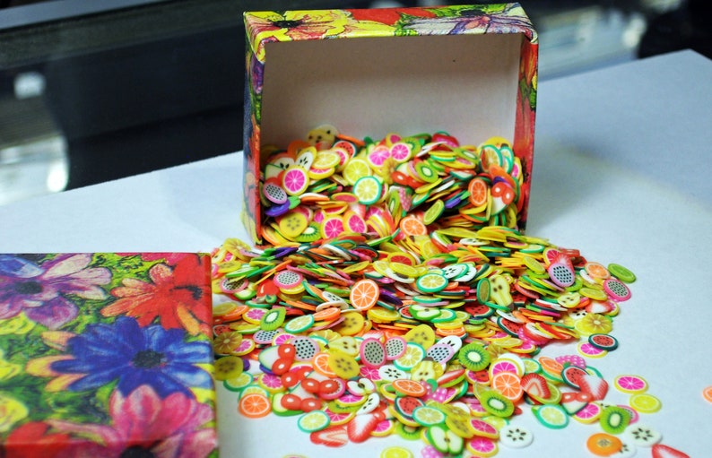 FRUIT FIMO SLICES 1000 Fimo Pieces in Gift Box Small Gift Idea for Her ...