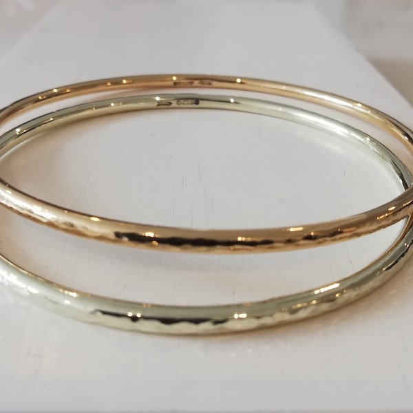 Solid Gold Bangle - Etsy