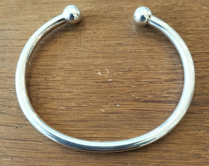 Sterling Silver Neck Torque Neck Choker Silver Necklace 4mm Neck Band ...