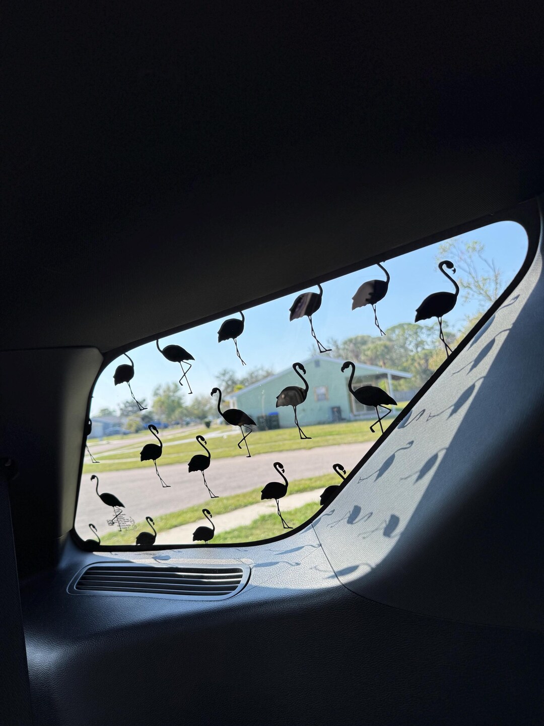 Flamingo Car Window Decal Sheet - Etsy