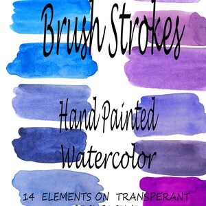Watercolor Swashes,hand Drawn Paint Watercolor, Brush Stroke Clipart ...