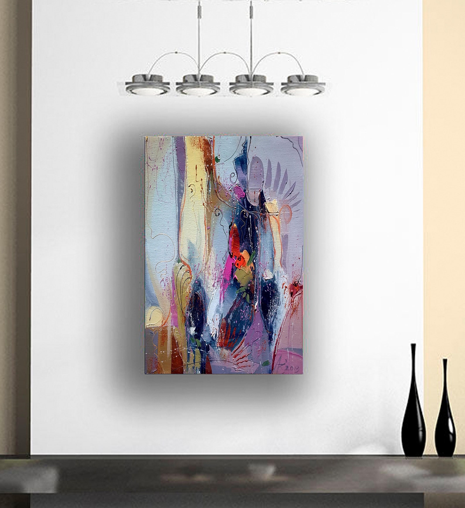 Oil Painting, Original Art, Abstract Art, Abstract Landscape, Modern ...