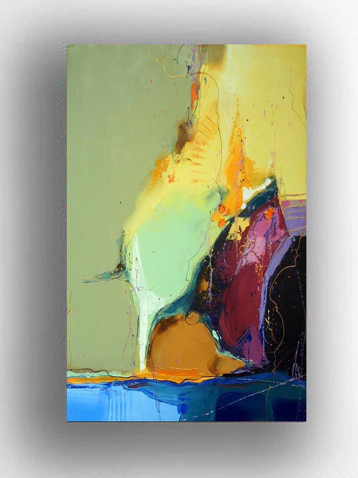 Oil Painting, Original Art, Abstract Art, Abstract Landscape, Modern ...