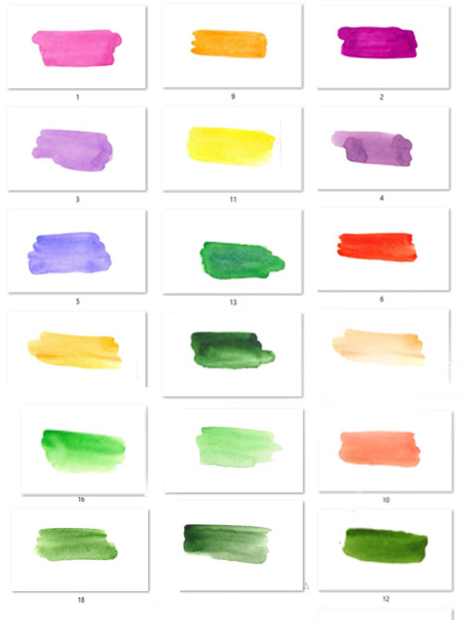 Brush Stroke Clipart, Hand Painted Clip Art,digital Clipart, PNG Files ...