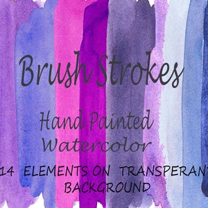 Watercolor Swashes,hand Drawn Paint Watercolor, Brush Stroke Clipart ...