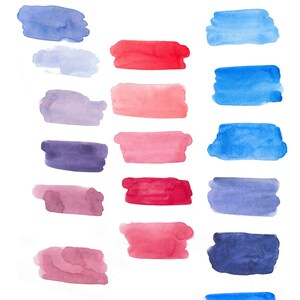 Watercolor Swashes,hand Drawn Paint Watercolor, Brush Stroke Clipart ...