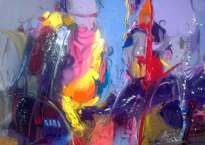 Oil Painting, Original Art, Abstract Art, Abstract Landscape, Modern ...