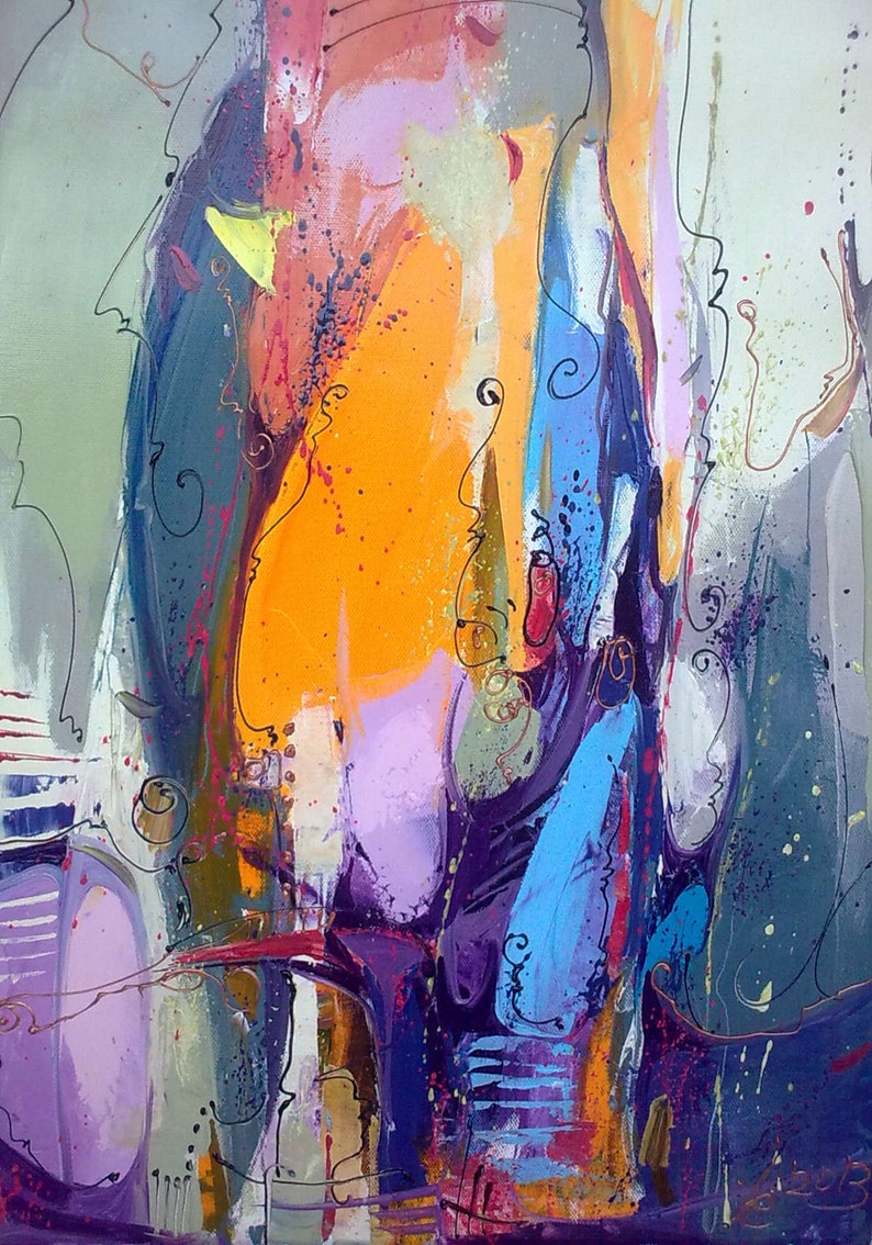 Oil Painting, Original Art, Abstract Art, Abstract Landscape, Modern ...