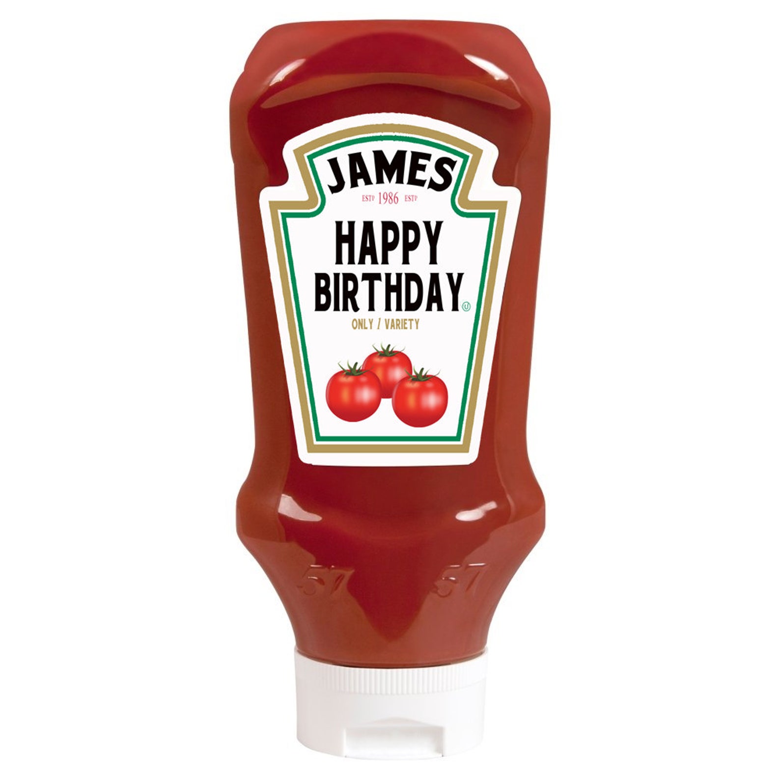 Personalised Ketchup Bottle Label Birthday Valentines Any Occasion Gift ...