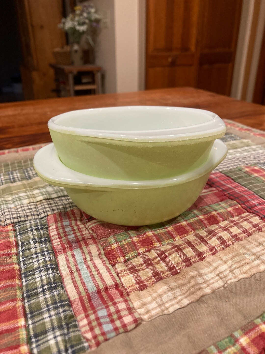 Set of 2 Vintage Pyrex Lime Green Mini Baking Dishes - Etsy