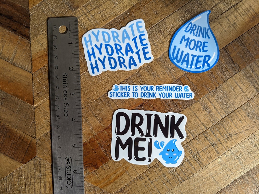 Water Reminder Sticker Pack Die-cut Decals for Notebooks, Laptops ...