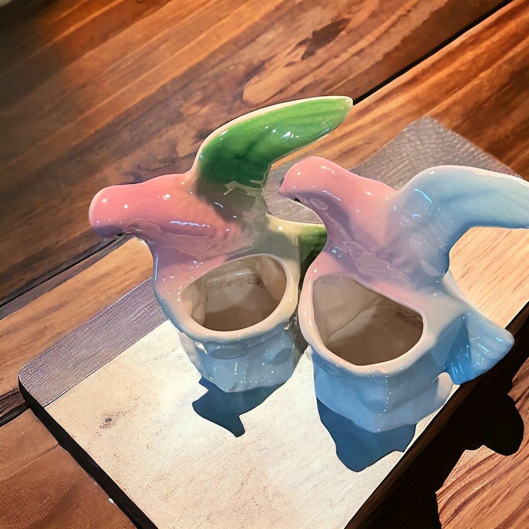 Pair Vintage Ceramic Bird Planters - Etsy