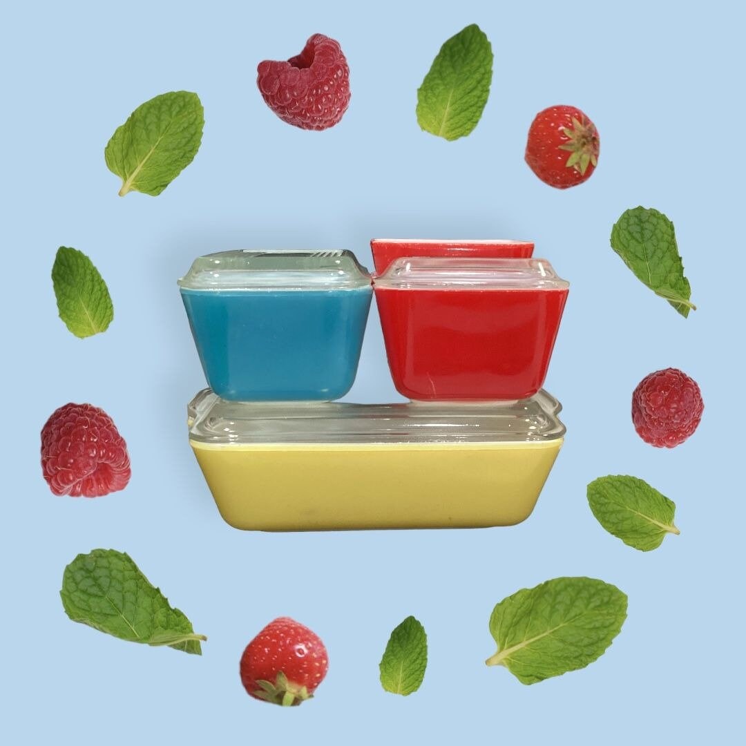 Pyrex Fridgie Set Glass Before Plastic Tupperware - Etsy
