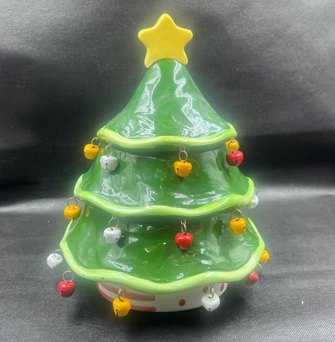Vintage Ceramic Christmas Tree With Jingle Bells - 1990s - Etsy
