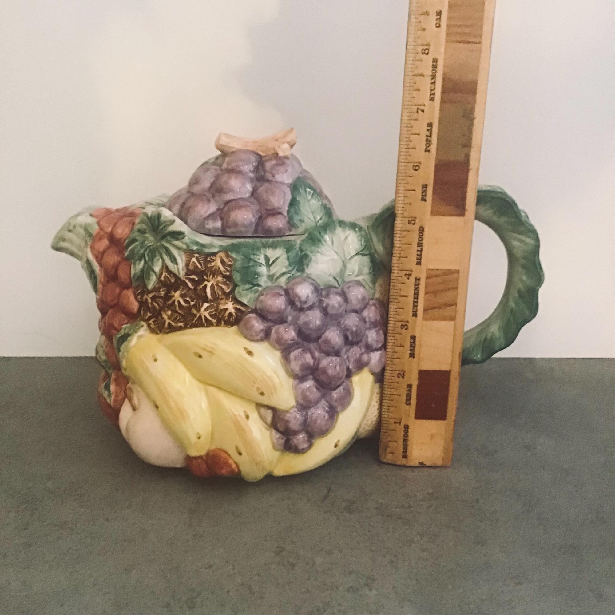Calypso Fruit Teapot by Fitz and Floyd | Etsy