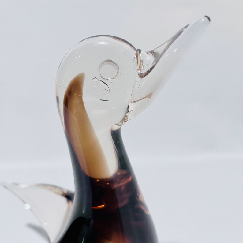 Murano Mid Century Art Glass Duck Signed Franco Bottaro - Etsy