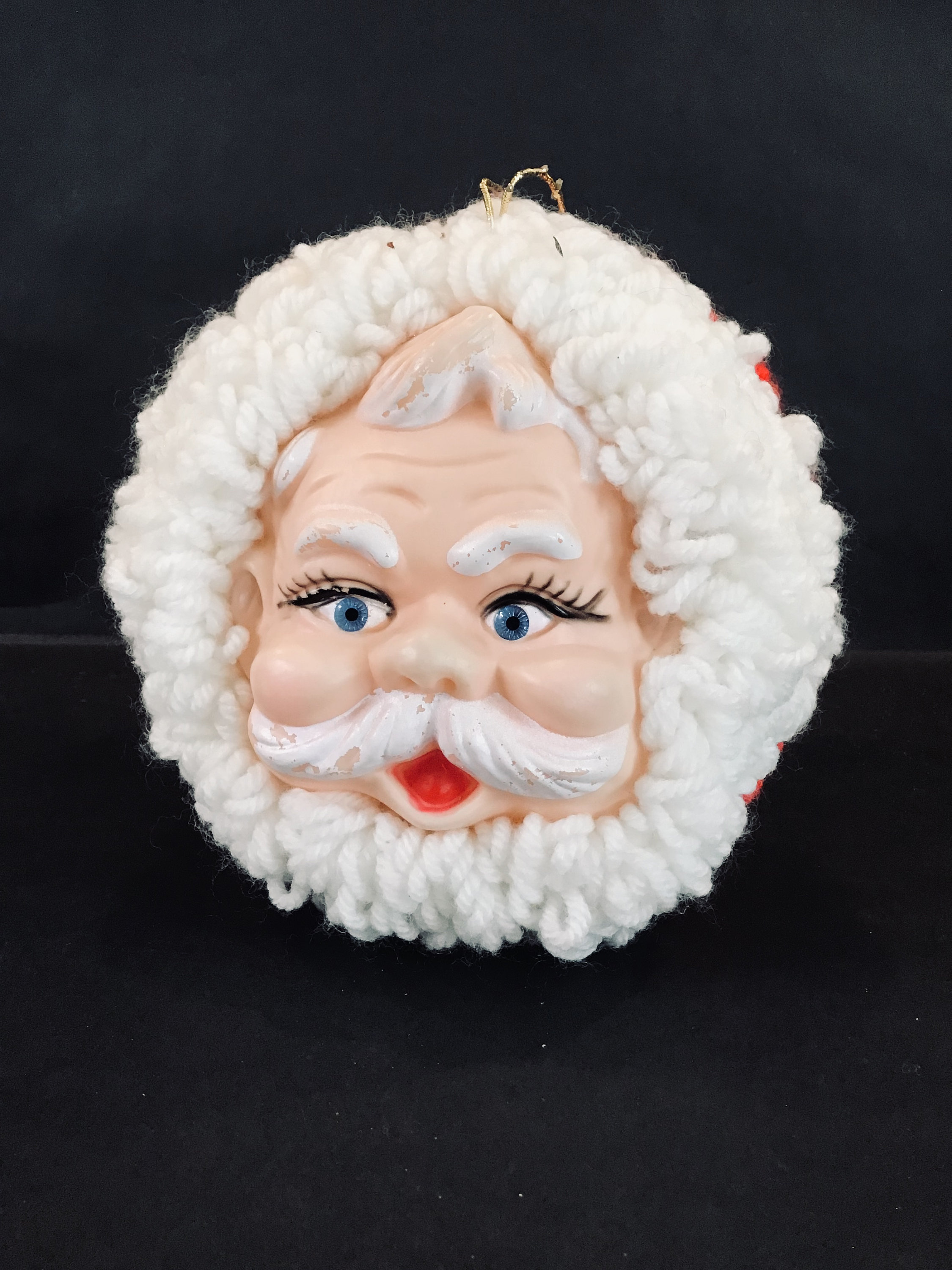 Santa Head Christmas Ornament Handmade Item Santa Ornament - Etsy