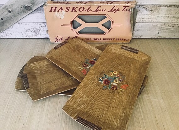 Dining & Serving Hasko de Lux lap trays set of 4 IOB Trays & Platters ...