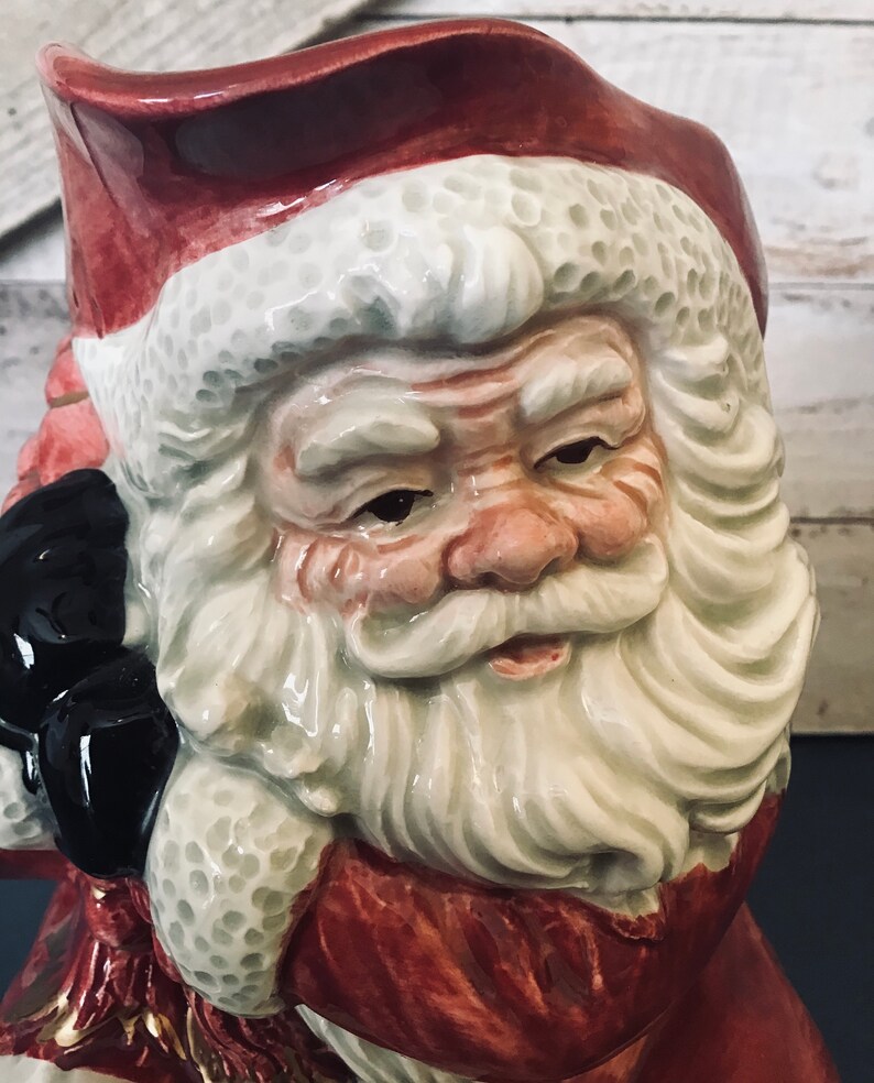 Fitz and Floyd Christmas Santa Pitcher 1988 2 Quart | Etsy Fitz and Floyd Christmas Santa Pitcher 1988 2 Quart | Etsy
