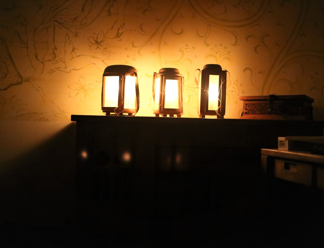 Wooden Lantern Conic Model With Door - Etsy